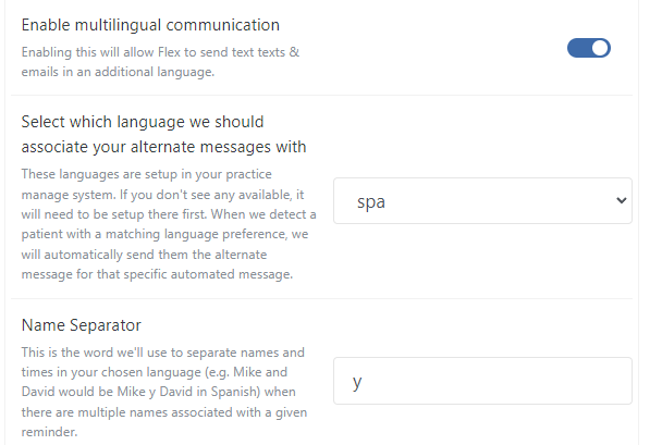 Using Alternate Language(s) – Flex