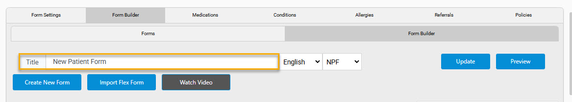 Using the Flex Form Builder – Flex