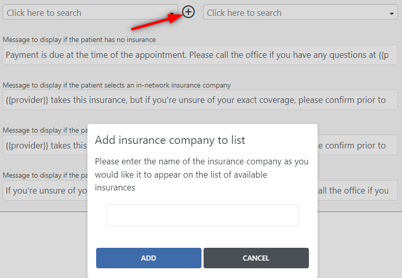 Insurance Setup – Flex